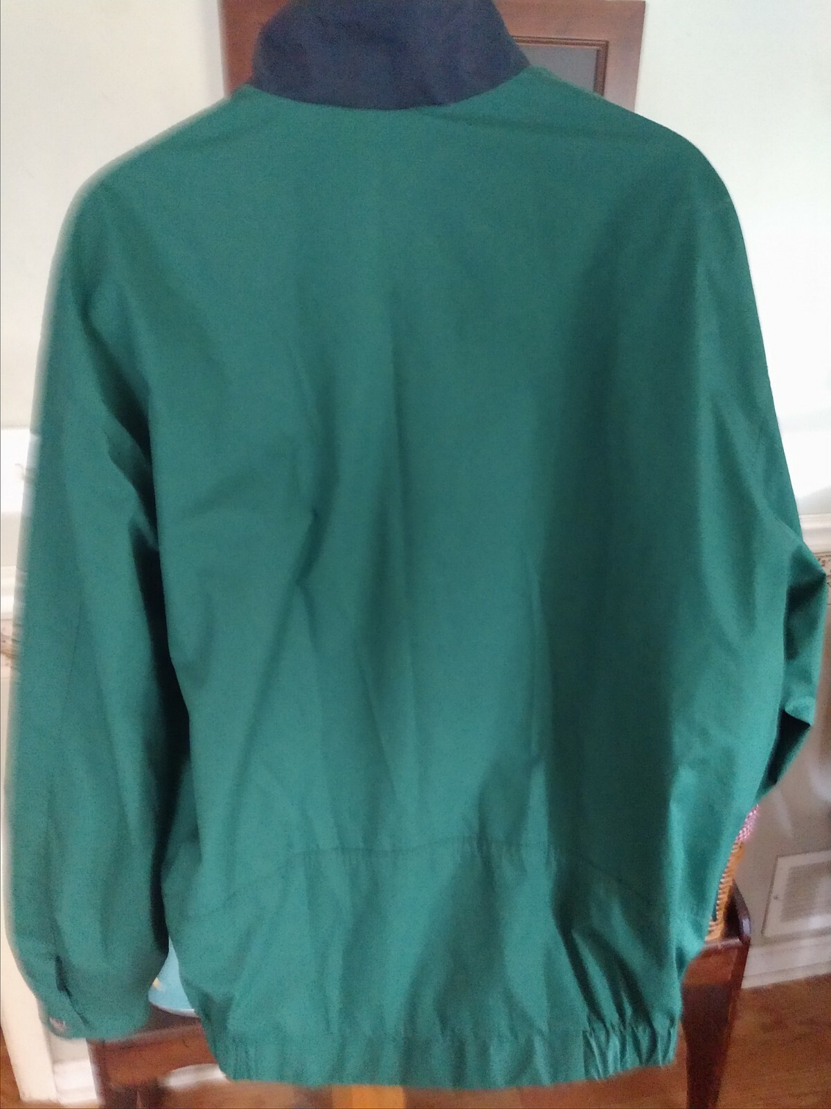 PERRY ELLIS GOLF JACKET WINDBREAKER GREEN SOLID FULL ZIP MENS XL LOGO ...