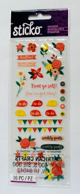 Sticko Floral Weekly Goals Stickers Planner Agenda Journal Calendar ...