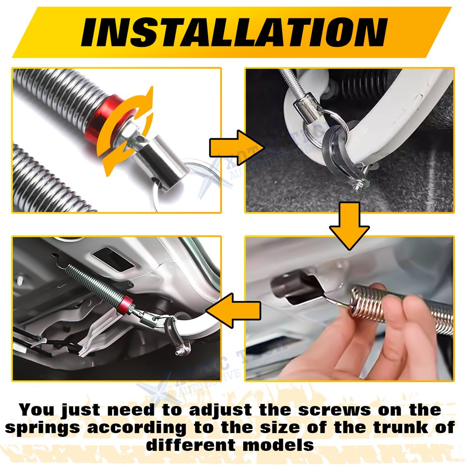 2pcs Car Trunk Lifter Adjustable Spring Automatic Boot Trunk Lid ...