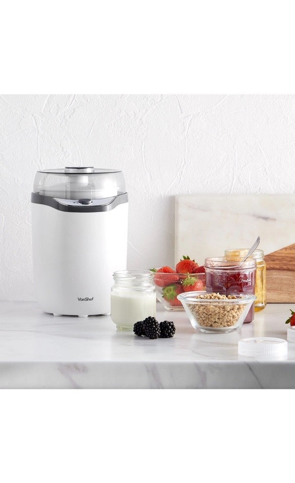 Greek Yoghurt Maker Machine – with Strainer & Recipes Included, 1.8L ...
