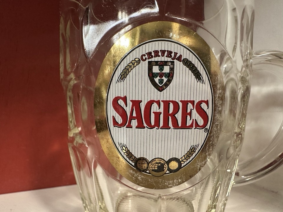 Sagres Beer - original Beer Glass Mug Cerveja Sagres Portugal SCC ...
