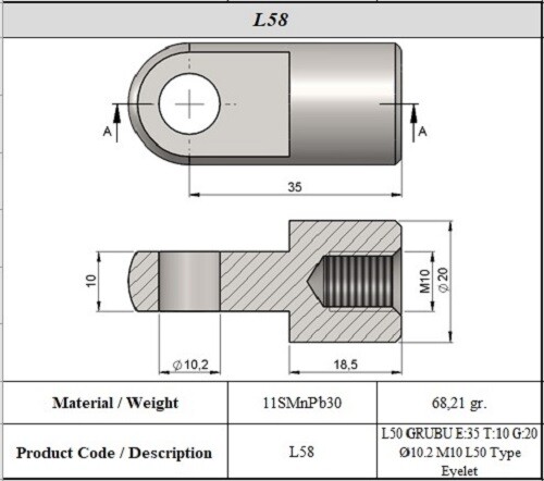 BALL JOINT EYELET BALL F OR M END FITTINGS M6 M8 M10 UNIVERSAL GAS ...