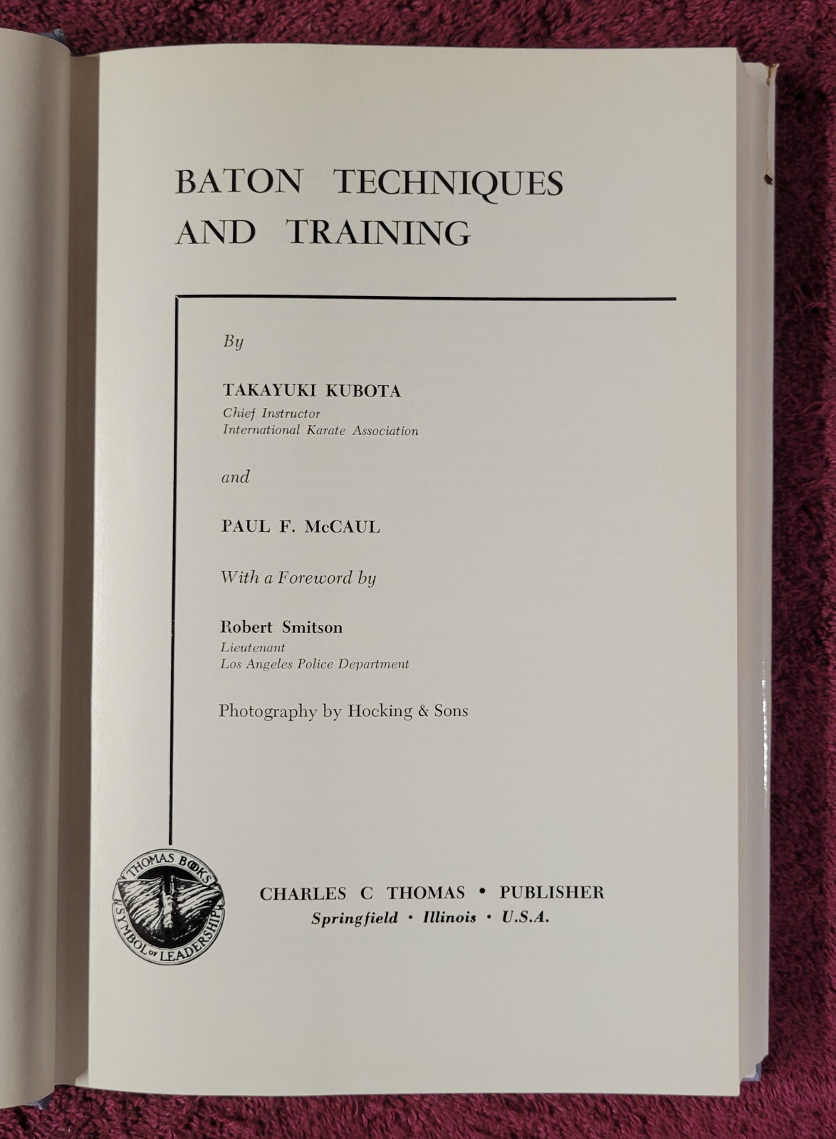 BATON TECHNIQUES AND TRAINING By Takayuki Kubota & Paul F. Mccaul ...
