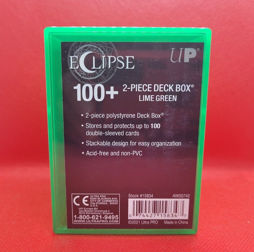 Ultra Pro Eclipse 100+ Card 2-Piece Deck Box LIME GREEN. New B3G1 Free ...