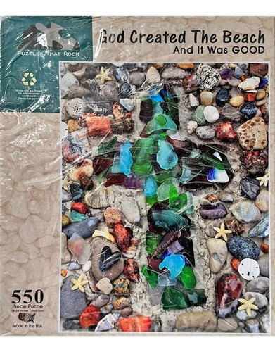 God Created the Beach and It was Good Rocks Shells Glass Jigsaw Puzzle ...