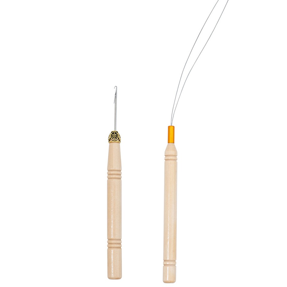 Micro Beads Hair Extensions Pulling Needle Tool Hook For I tip Ring ...