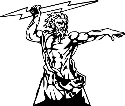 Zeus Greek God Mythology Wall Car Truck Window Vinyl Sticker Decal 6" x ...