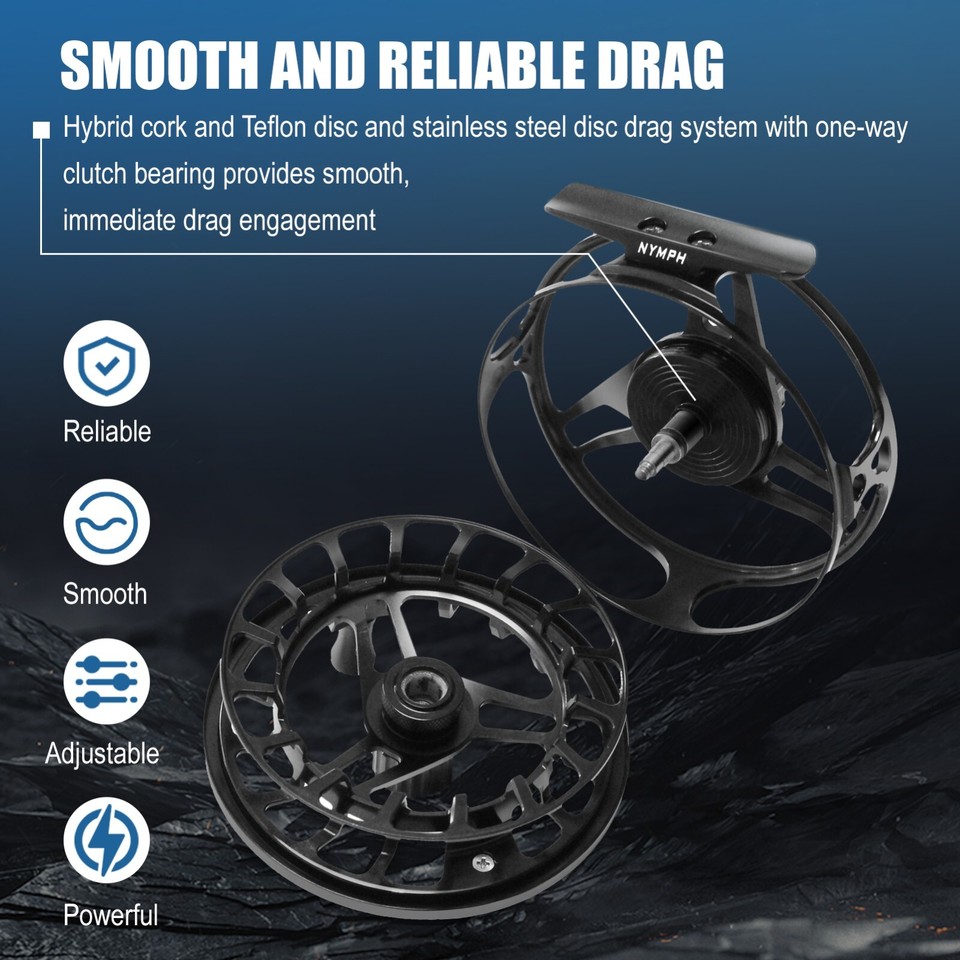 Maxcatch AVID PRO Nymph 3/5wt Aluminum Fly Fishing Reel Great for Euro ...