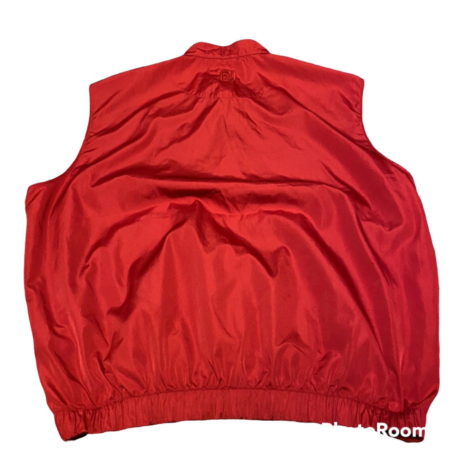 FootJoy FJ Men's Sz Large 1/4 Snap Windshirt Pocket Rain Sleeveless Red ...