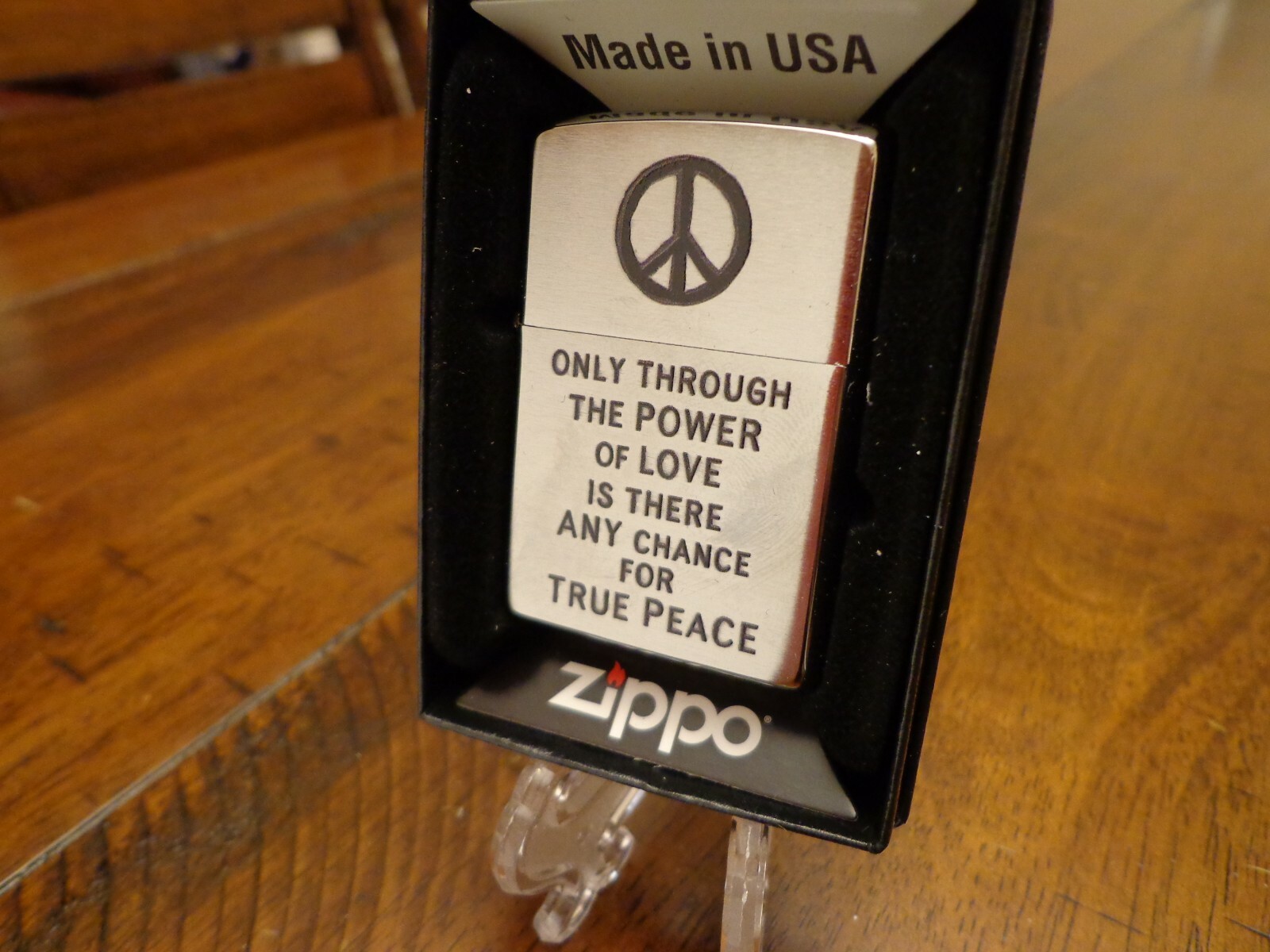 VIETNAM WAR HERITAGE SERIES POWER OF LOVE TRUE PEACE ZIPPO LIGHTER MINT ...