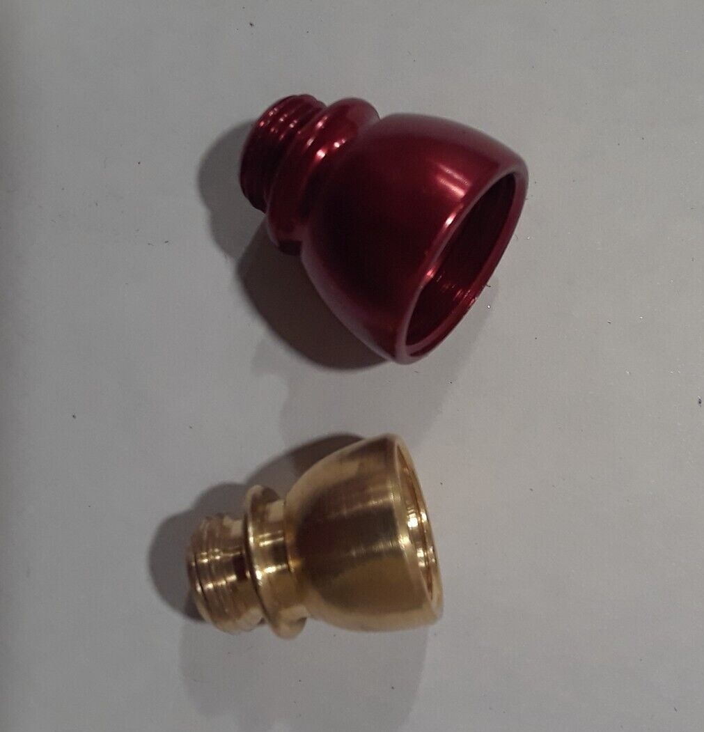 MIXED BRASS AND ANODIZED DOUBLE BOWL TOBACCO SMOKING PIPE CAP & POUCH ...