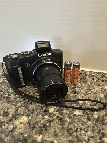 Canon PowerShot SX160 IS 16MP Digital Camera Black - Tested | eBay