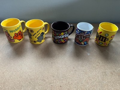5 x CONFECTIONARY MUGS - SMARTIES, M&M'S, JELLY BABIES - FREE UK ...
