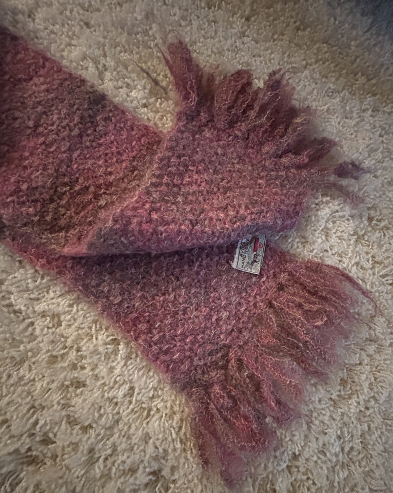 Vintage Avoca Handweavers New Wool Textured Woven 72" Scarf & Beanie ...