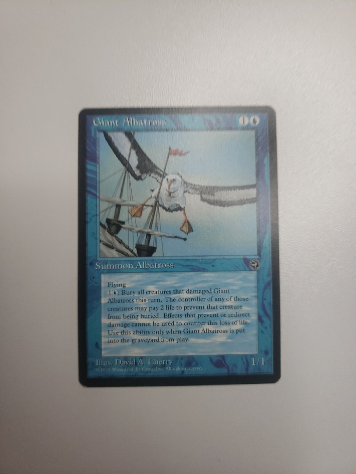 Giant Albatross Version A - MTG 1995 Blue Creature Card Magic the ...