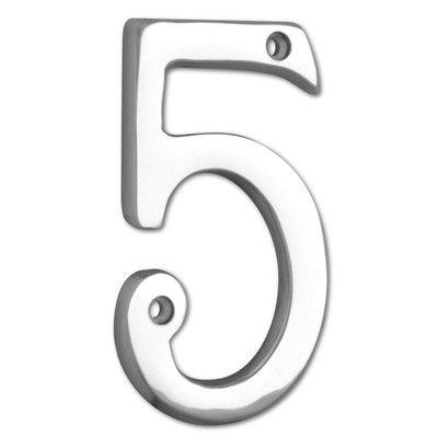 76mm High Silver Screw Fix Door Numbers/Numerals Chrome Plated | eBay UK
