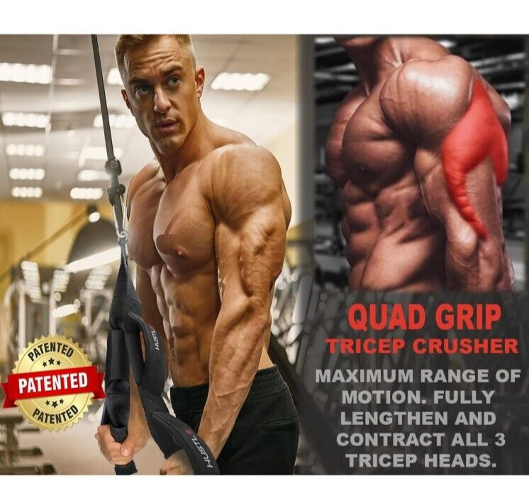 Tricep Rope - Long Tricep Pull down Rope Cable Attachment with 2 Sets ...