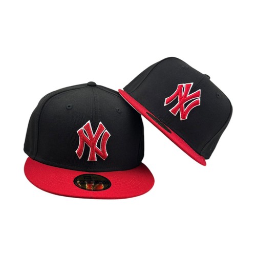 New York Yankees New Era black Red 59FIFTY Fitted hat cap | eBay