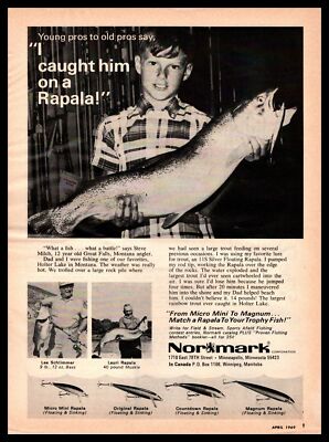 Advertisements - Vintage Rapala Fishing Lure Ad