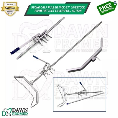 Calf Puller Jack 67" Livestock Farm Ratchet Lever-Pull Action German ...