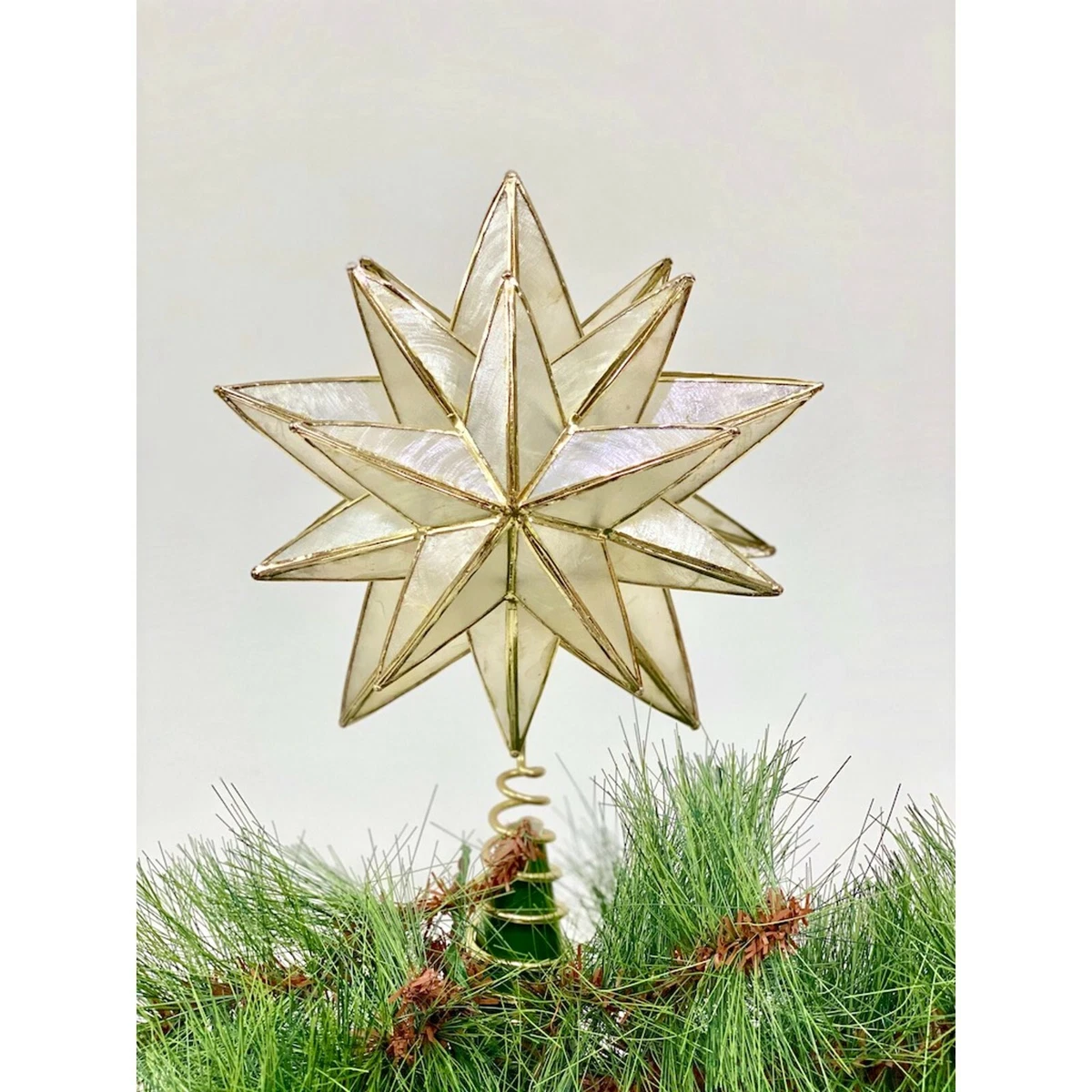 Christmas Gold Star Tree Topper