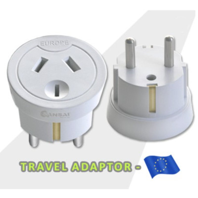 Travel Adapter Power Socket to Plug Australia AU To Europe Bali Tahiti ...