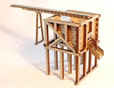 Berkshire Valley Models HO/HOn3, 1/87 Small Ore Bin - Mine Track kit ...