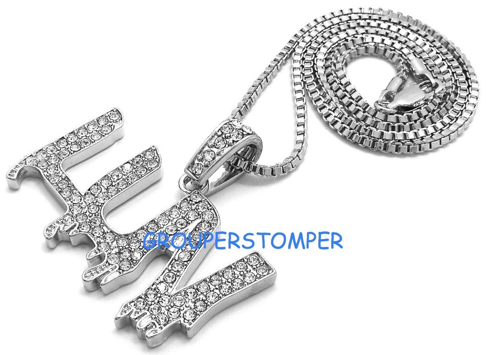 LUV Uzi Necklace New Pendant with 24 Or 30 Inch Length Chain Vert LIL ...