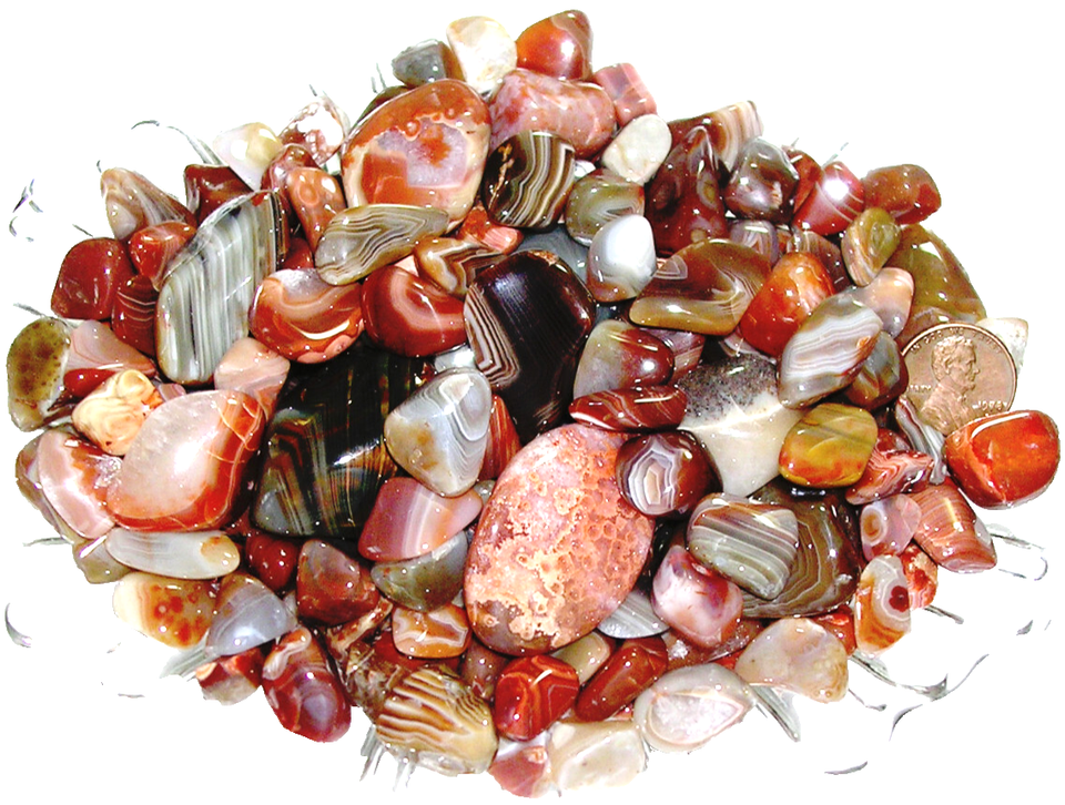 Lake Superior Agate Agates 1Lb 8+oz 'BEAUTIFUL POLISHED TUMBLERS ...