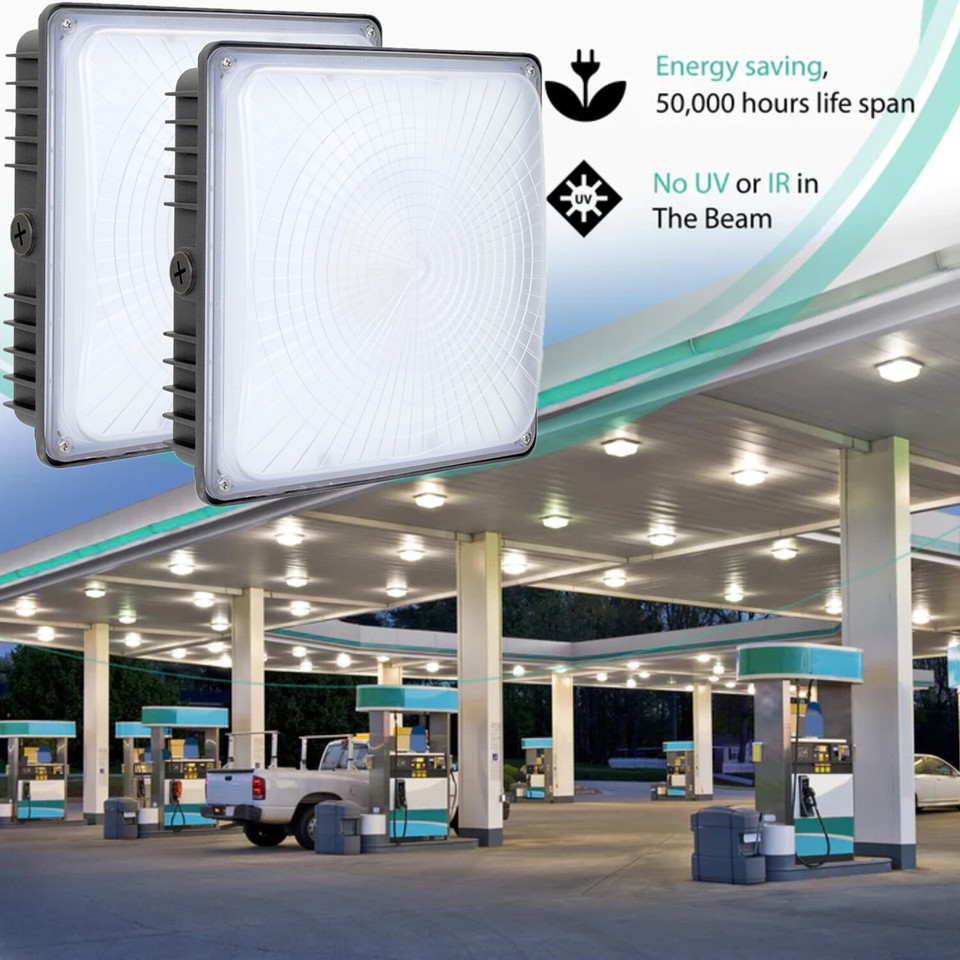 LED Canopy Light 70Watt, Waterproof Carport Driveway Ceiling Light,ETL ...