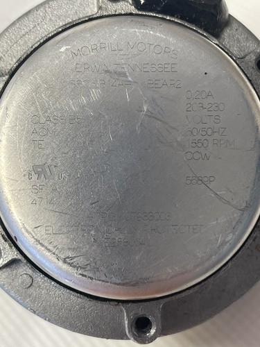 Morrill Motors Unit Bearing Motor 208-230v 60hz E258064 for sale online ...