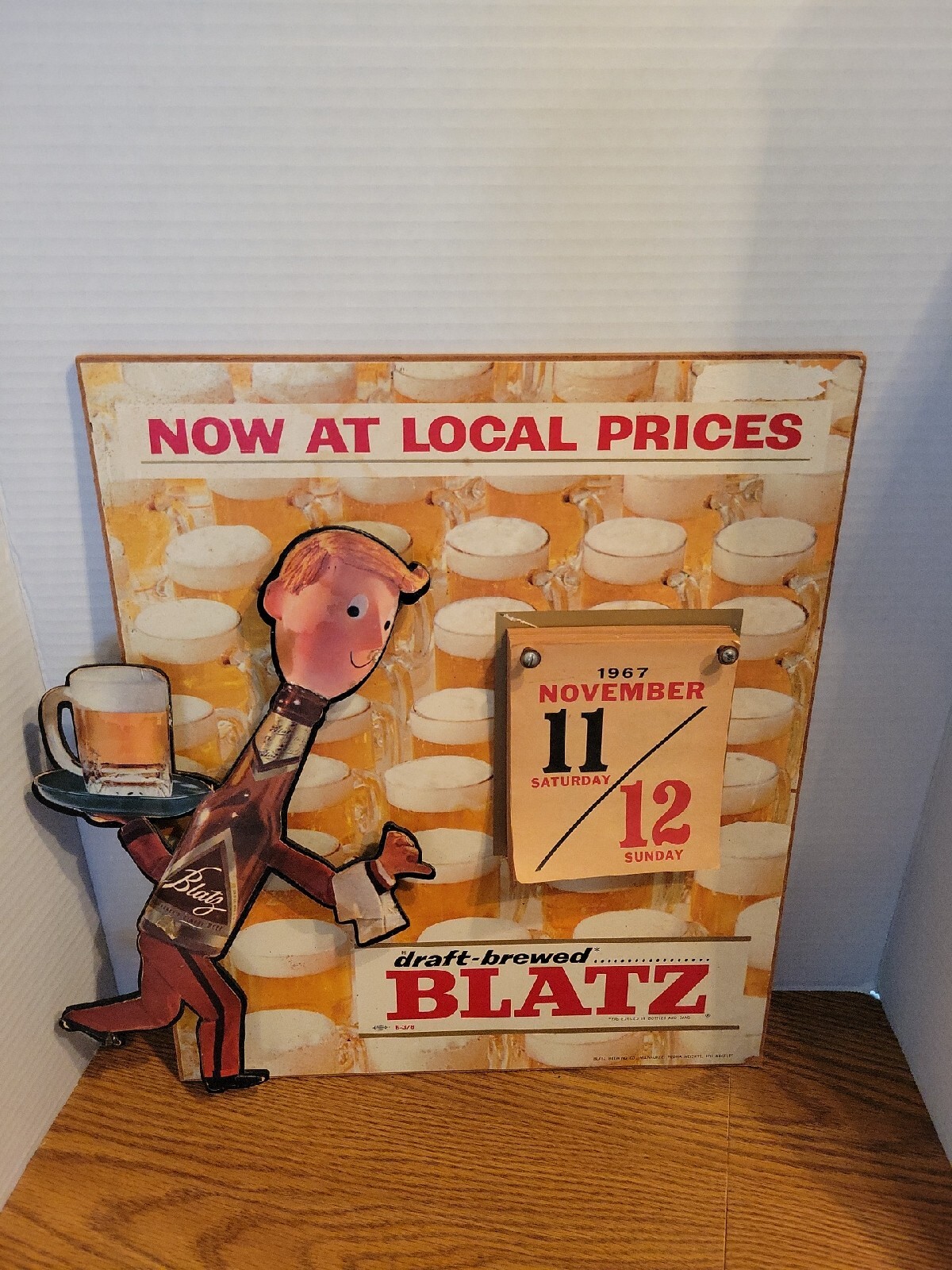 (VTG) 1967 blatz beer bottle Man Figure Statue calendar sign Display | eBay