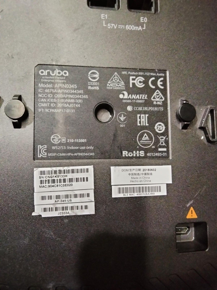 HP APIN0345 Wireless Access Point Aruba JZ033A PAIR | eBay