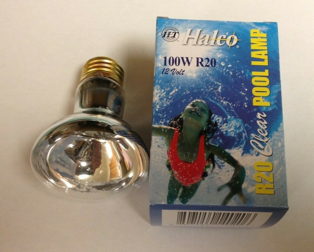 2 new 12V swimming pool 100w LIGHT BULB 12 volt 100 watt R20 flood ...