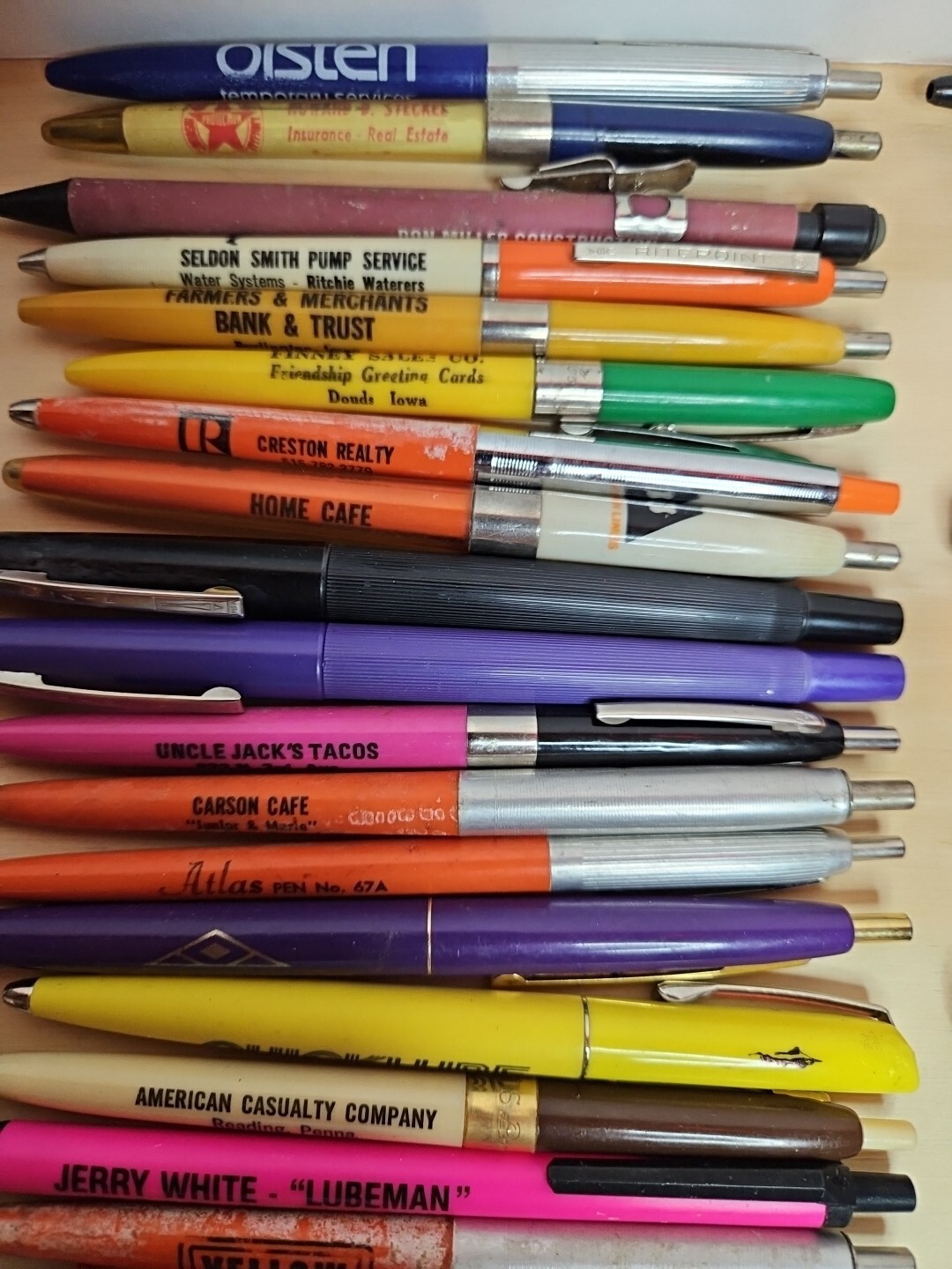 PENS Advertising Click Pens Vintage Lot of 100 Telegram Music Uncle ...