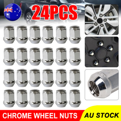 24x M12x1.5 Chrome Wheel Nuts For Ford Ranger Mitsubishi Triton Mazda ...