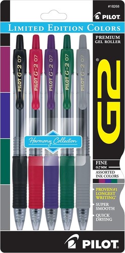 PILOT G2 Limited Edition Harmony Ink Collection Retractable Gel Pens, 0 ...