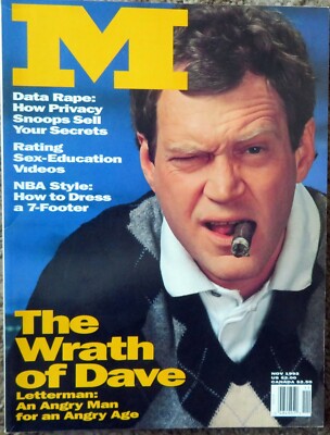 'M' Magazine - November 1992, David Letterman | eBay