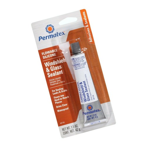 Permatex 81730 Flowable Silicone Windshield Glass Sealer, 1.5 oz. (2 ...