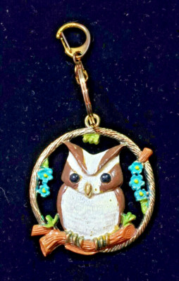 Extra Large Hand Painted Owl Key Chain or Purse Charm US Seller | eBay