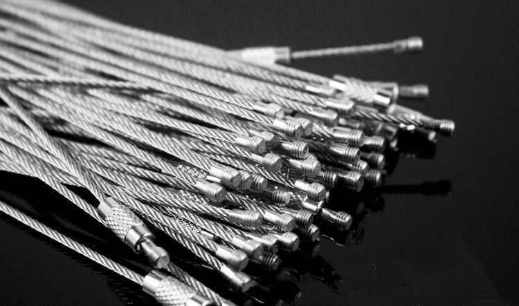 Stainless Steel Screw Locking Wire Keychain Cable Keyrings Key Holders ...