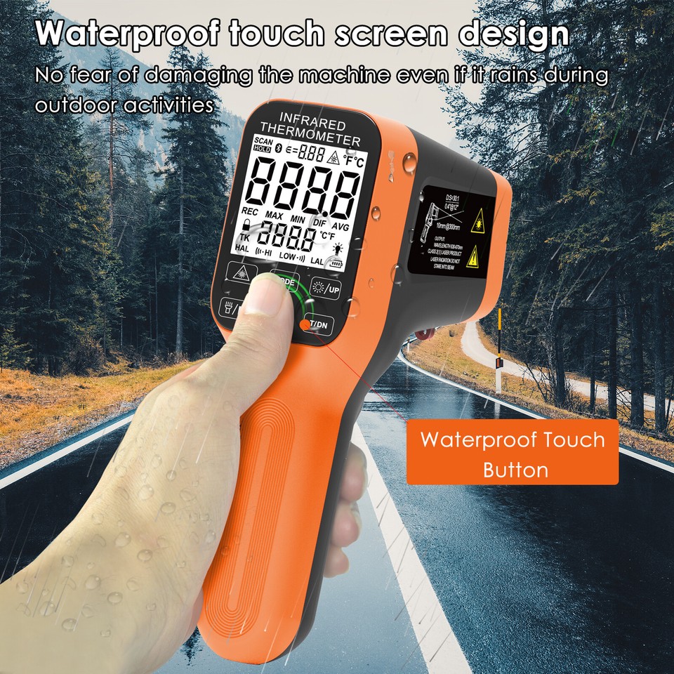 Digital Infrared Thermometer High Temperature Gun 30:1 Laser IR ...