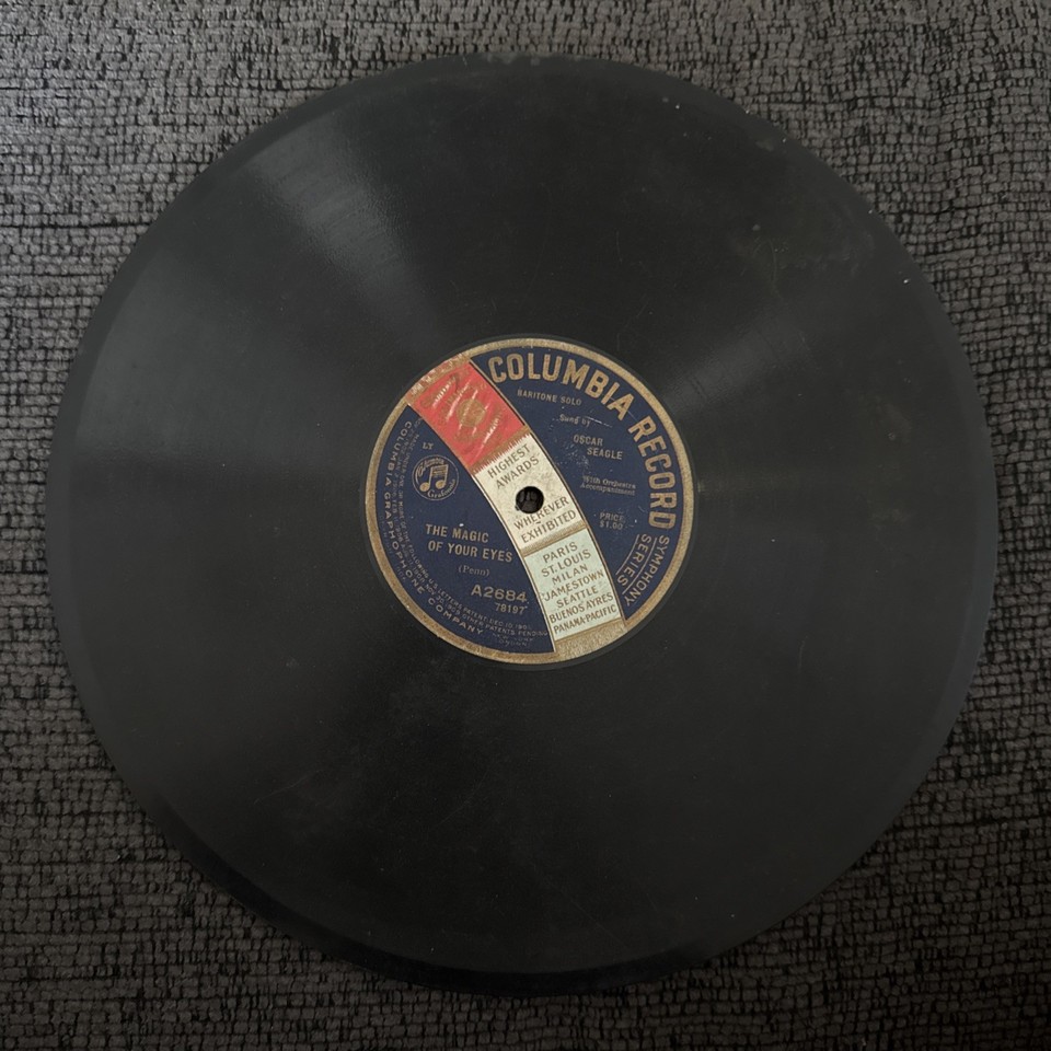 COLUMBIA Record 78 rpm A2684 THE MAGIC OF YOUR EYES / DEAR OLD PAL OF ...