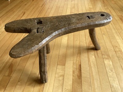 Heavy! Antique 18th 19th C Primitive Three Legged Milking fireplace ...