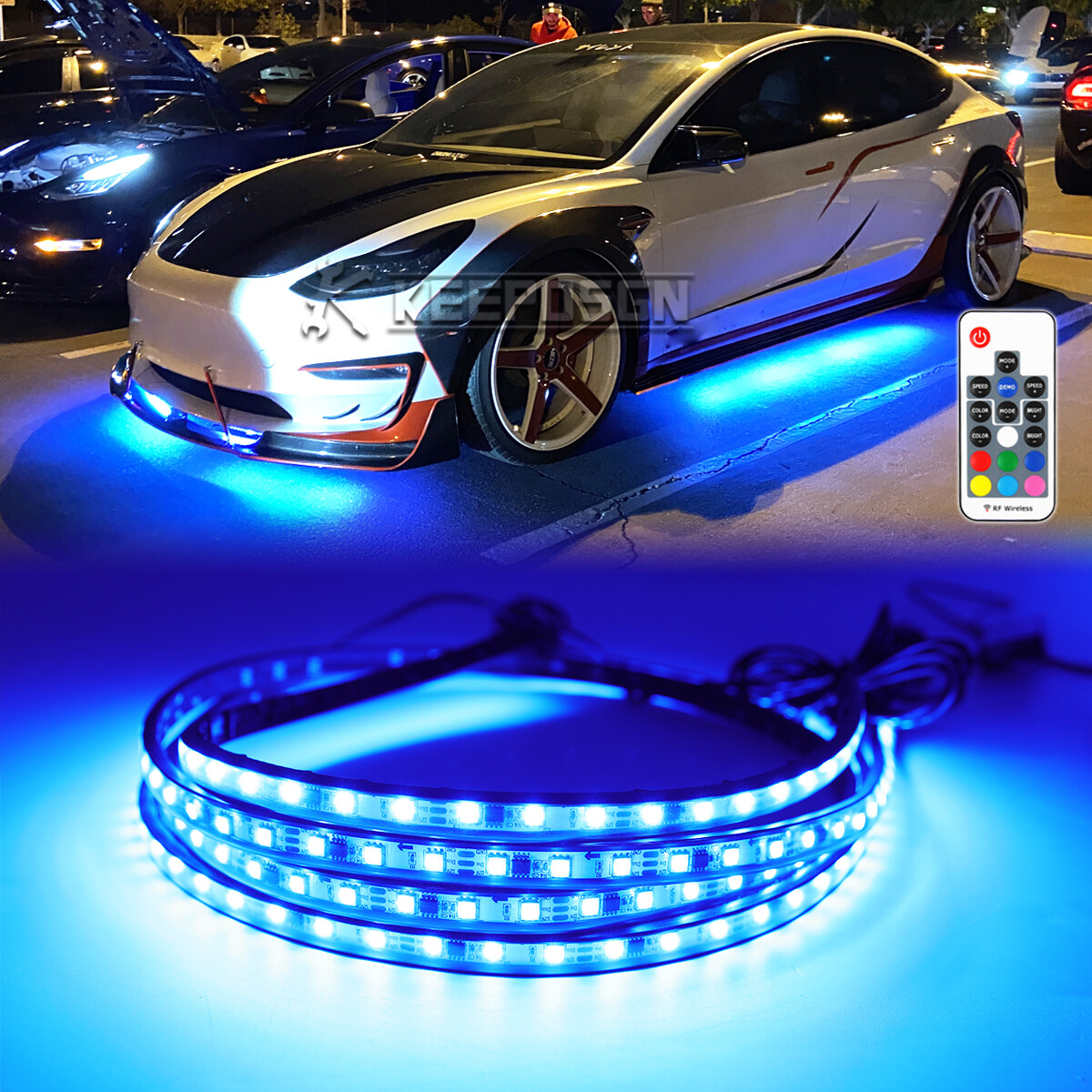 For Ford Fiesta Focus Fusion LED Neon Strip Lights RGB Underglow Light ...