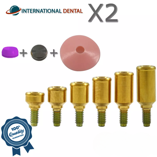 2 Lokator Attachment Titanium Rigid Set Int Hex 2.42mm Dental Dentistry ...