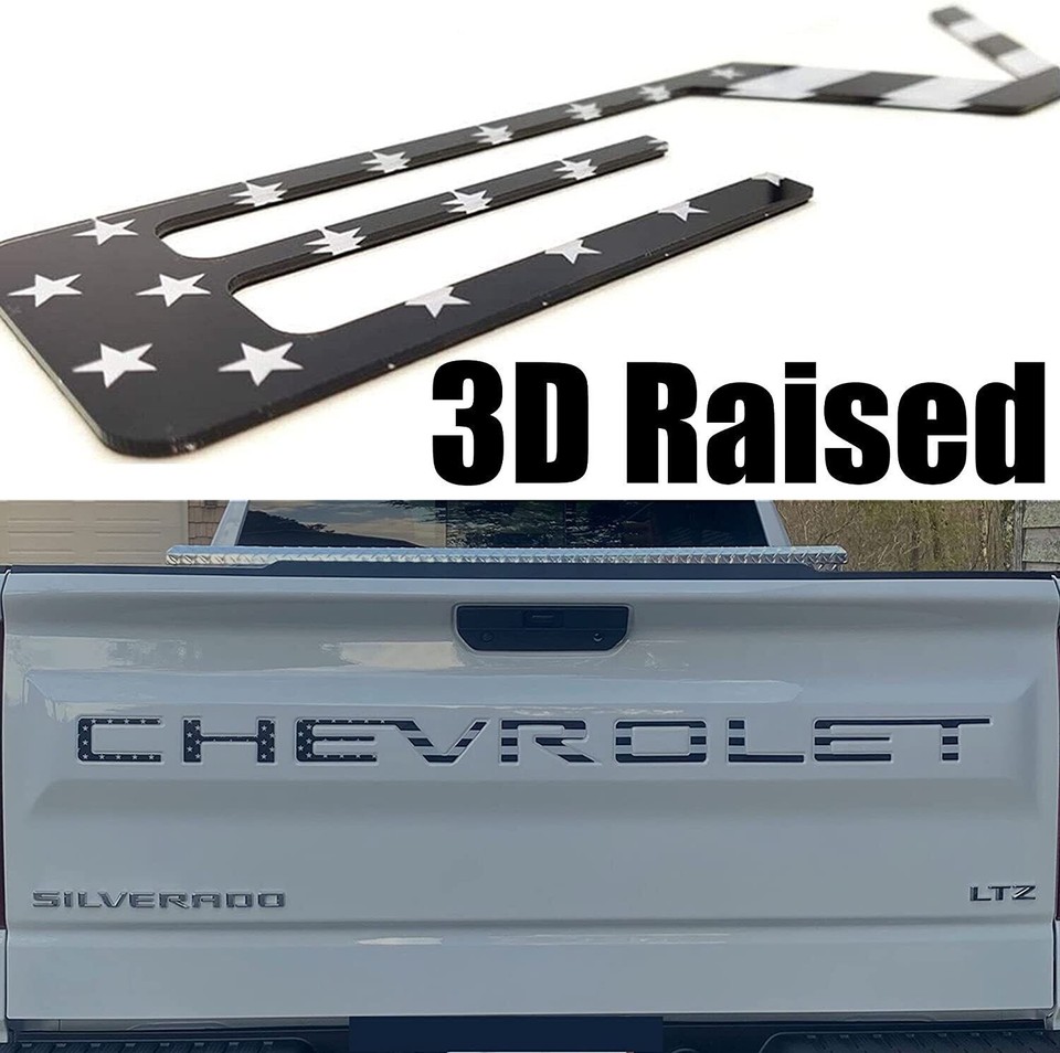 2019-2025 Rear Tailgate Insert Letters For Silverado 1500 2500HD ...