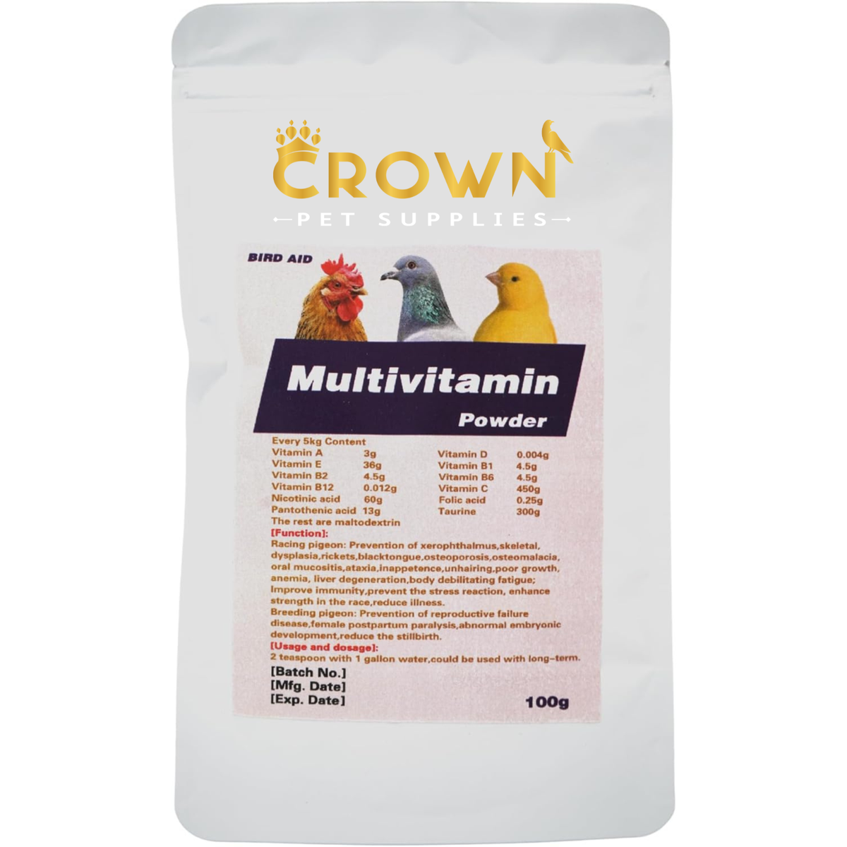 Pigeon Medicine Primaquin Powder For Pigeons And Birds - 100g ...