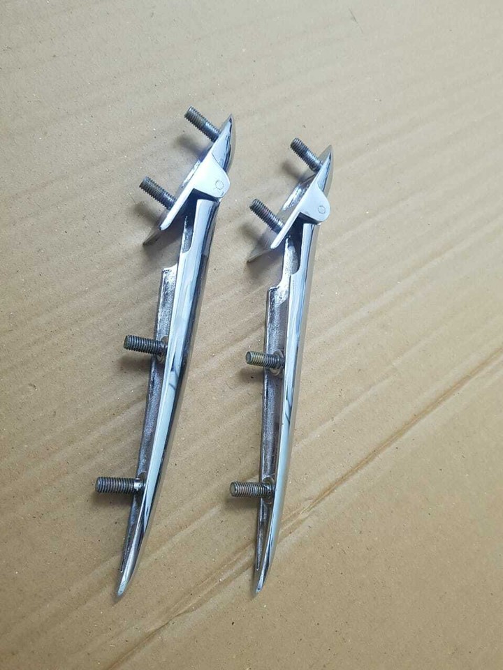 OEM Quality Boot Trunk Lid Hinges Set Chrome Plated 10" For Morris ...