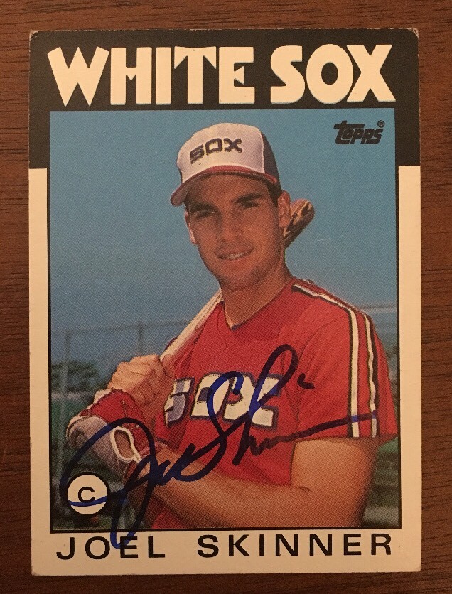 JOEL SKINNER 1986 TOPPS AUTOGRAPHED SIGNED AUTO BASEBALL CARD WHITE SOX ...